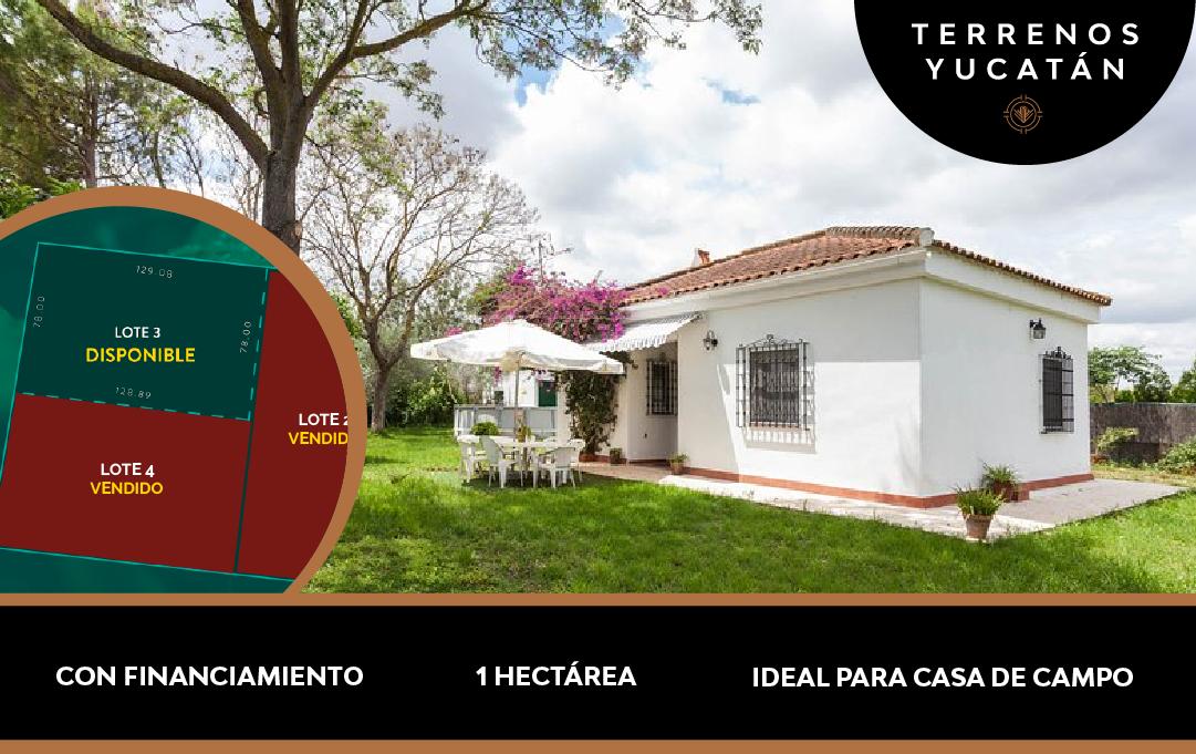 TERRENOS DE 1 HECTÁREA IDEAL PARA CASA DE CAMPO - Terrenos Yucatán